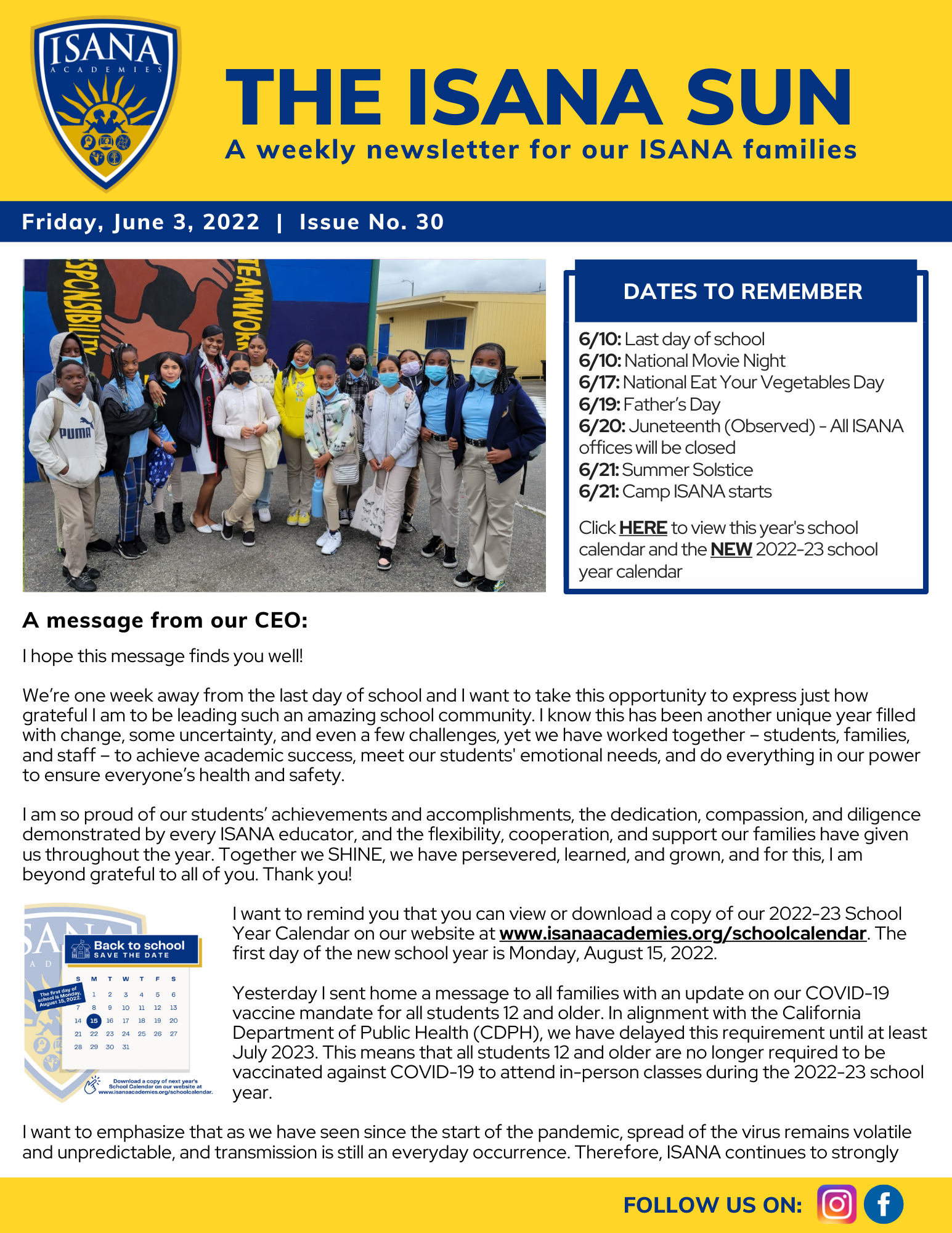 The ISANA Sun – Newsletter – ISANA Palmati